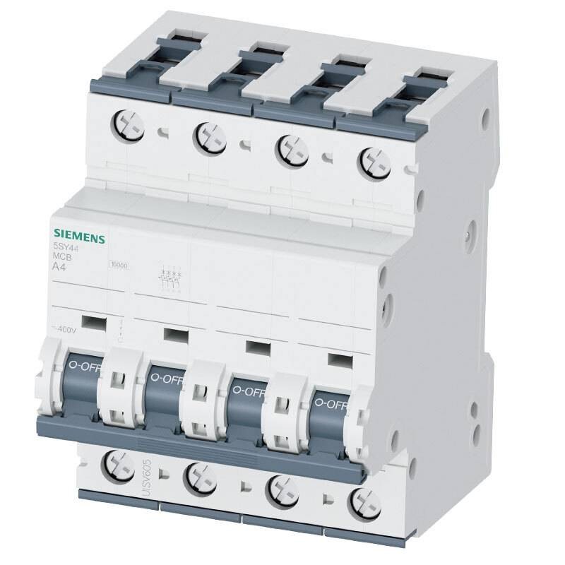 Interrupteur magnétothermique Siemens 4P 63A 15KA 4M C 5SY4463-7CV