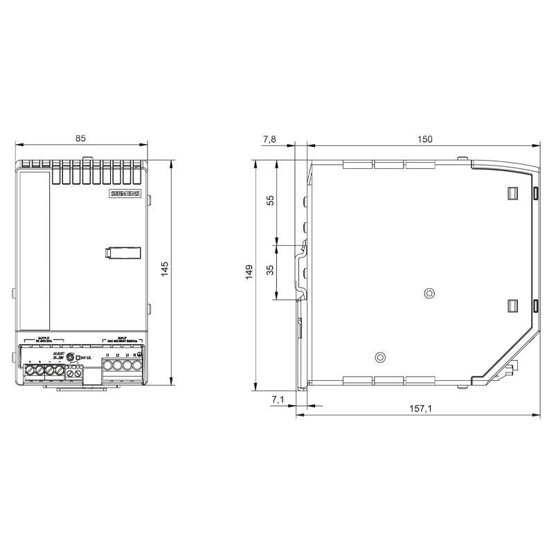 Alimentation switching Siemens SITOP PSU300S 20A 3F/24V DC 6EP14362BA10