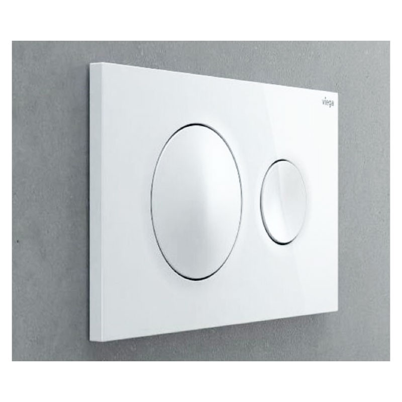 Viega Visign for Style 203 Toilet Flush Plate White 77379