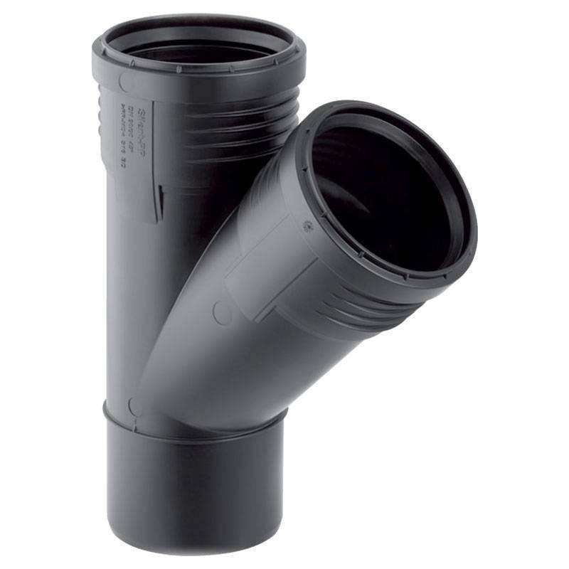 Geberit 45-degree Branch fitting PP D 160x125 mm plug-in 390.736.14.1