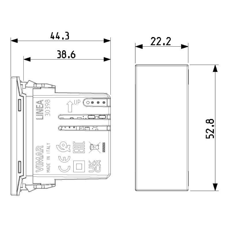 Vimar Linea auxiliary and controllable emergency lamp 1M