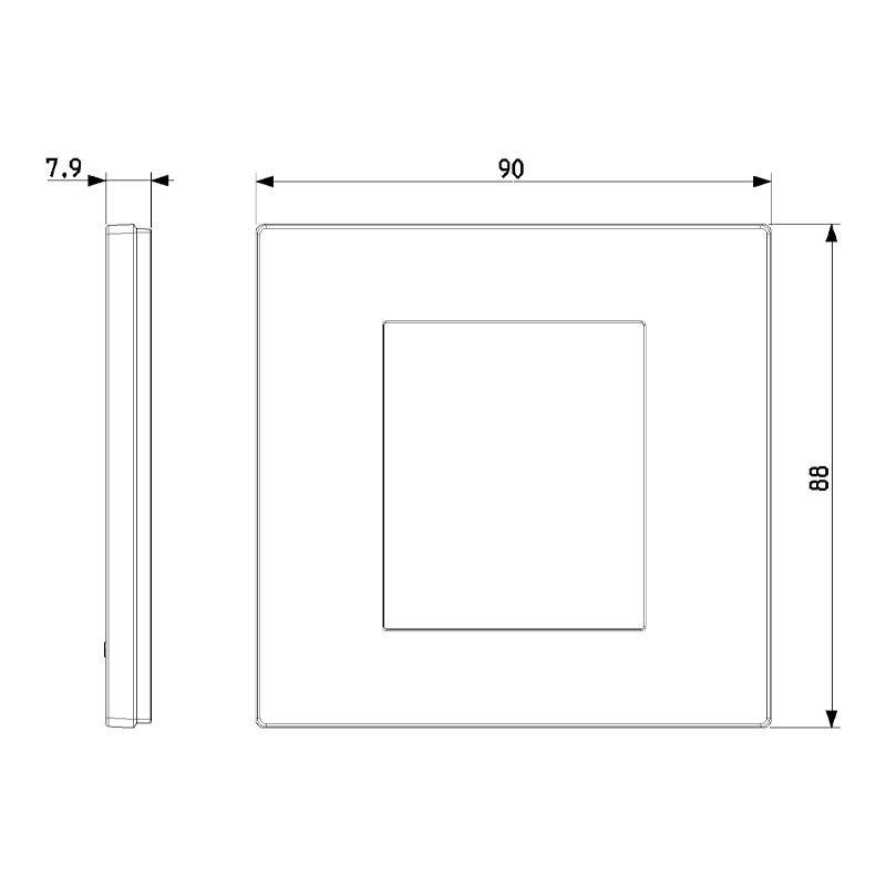 Vimar Linea Technopolymer Plate Hemp 2 Modules 30642.01