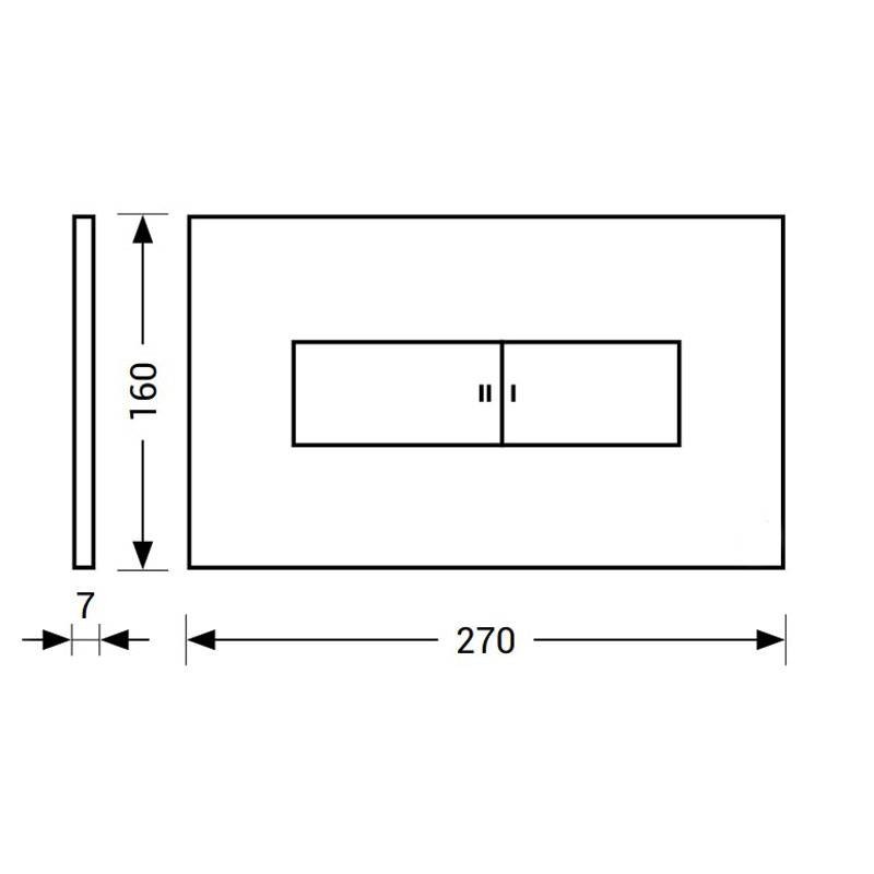 Placa de descarga WC Todini Hidrobox Idea doble pulsador Cromo