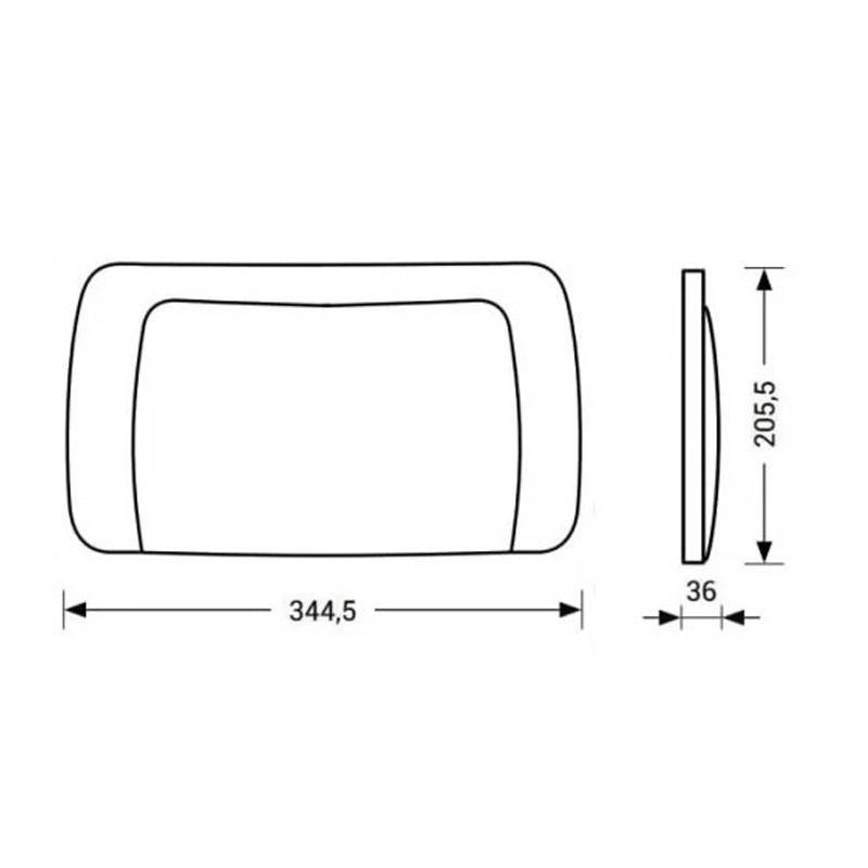 Placa de descarga WC Todini Hidrobox cisterna empotrado Blanco