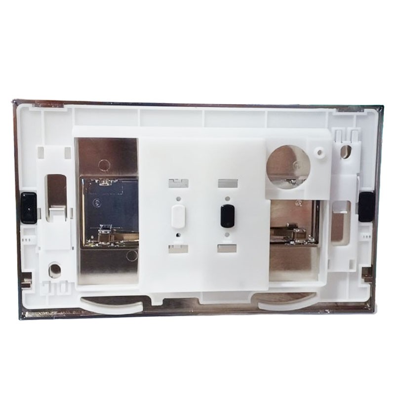 Placa de descarga WC Todini Hidrobox Idea doble pulsador Cromo