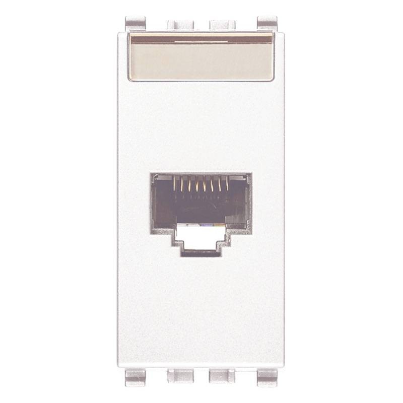 Toma Rj45 Vimar Eikon conector Netsafe UTP Cat 6 Blanco