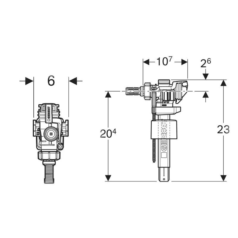 Geberit Type 383 3/8 Float valve flushing cisterns