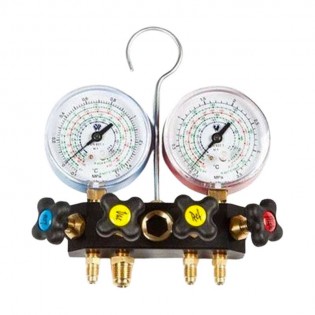 Groupe manométrique 4 voies avec manomètres Wigam 3/8 - 5/16 SAE