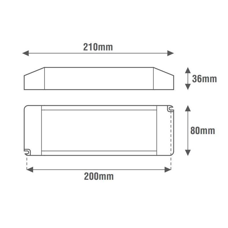 Led Power Supply LEF 320W 24Vdc constant control ON/OFF IP20
