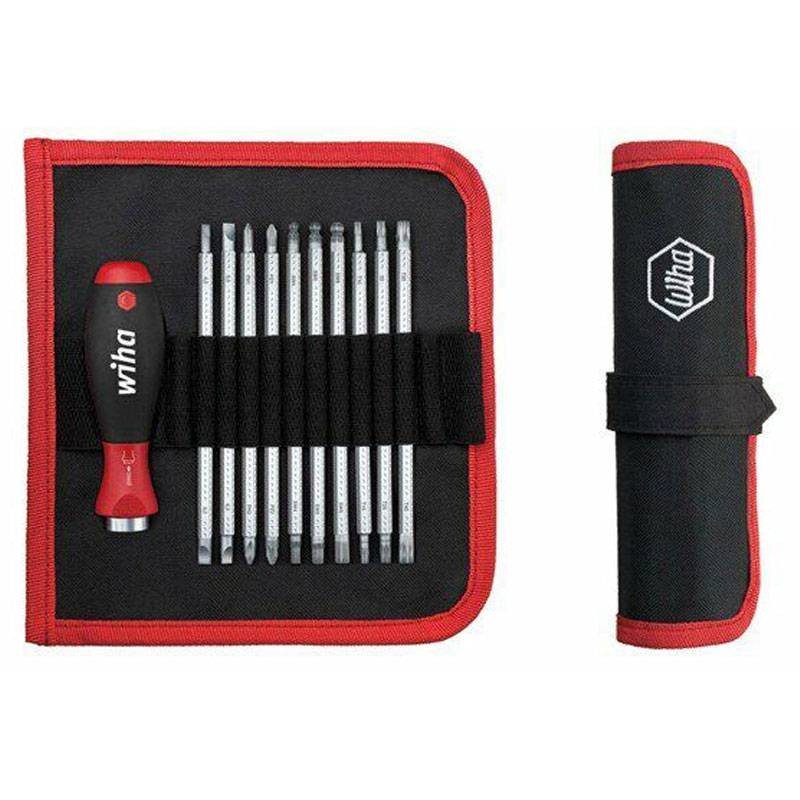 Screwdrivers with Wiha 12-piece interchangeable blade set 03591