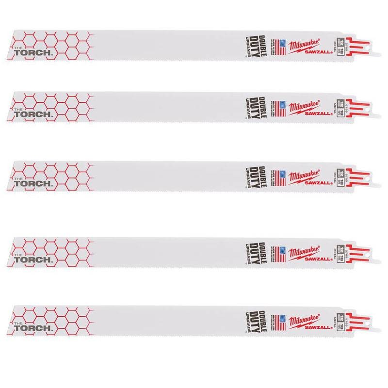 Milwaukee TORCH 18TPI Demolition blades 300 mm 5 pieces 48475789