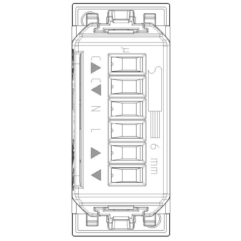 Vimar Linea Quid roller shutter switch Black 30196.G