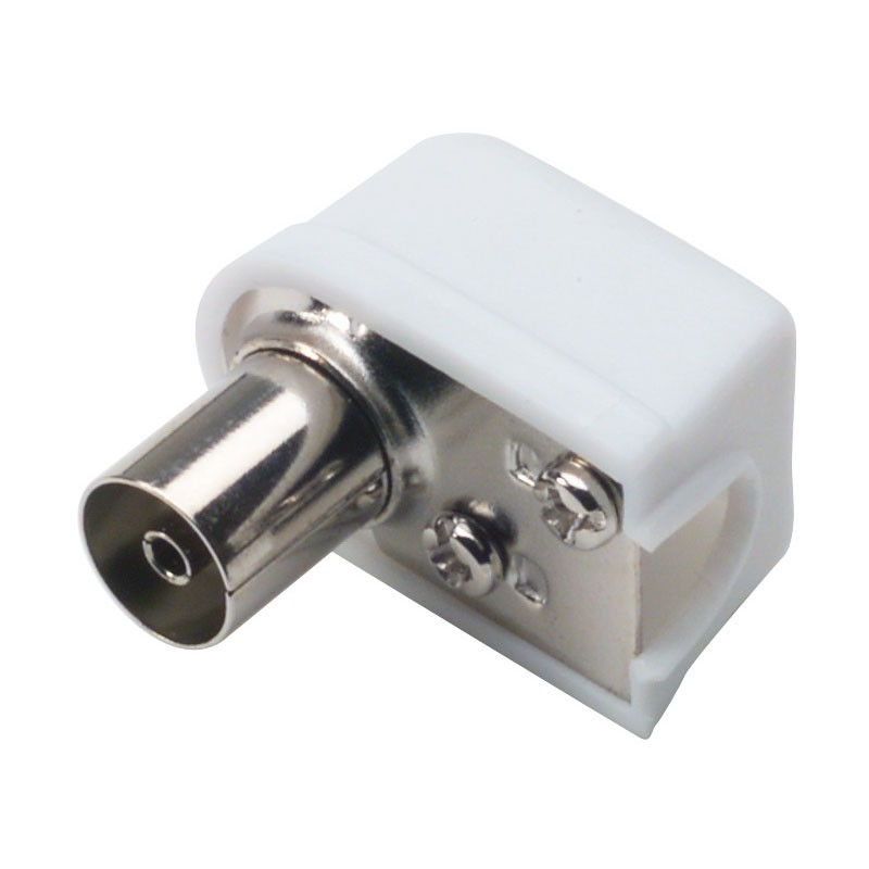 Koaxial Master Female TV-Buchse 9,5 mm Weiß