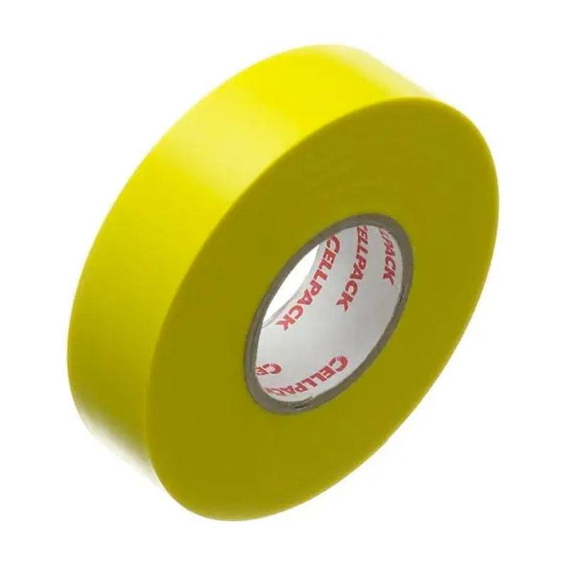 Ruban Isolant Cellpack 25 mètres x 19 mm PVC Jaune 145799