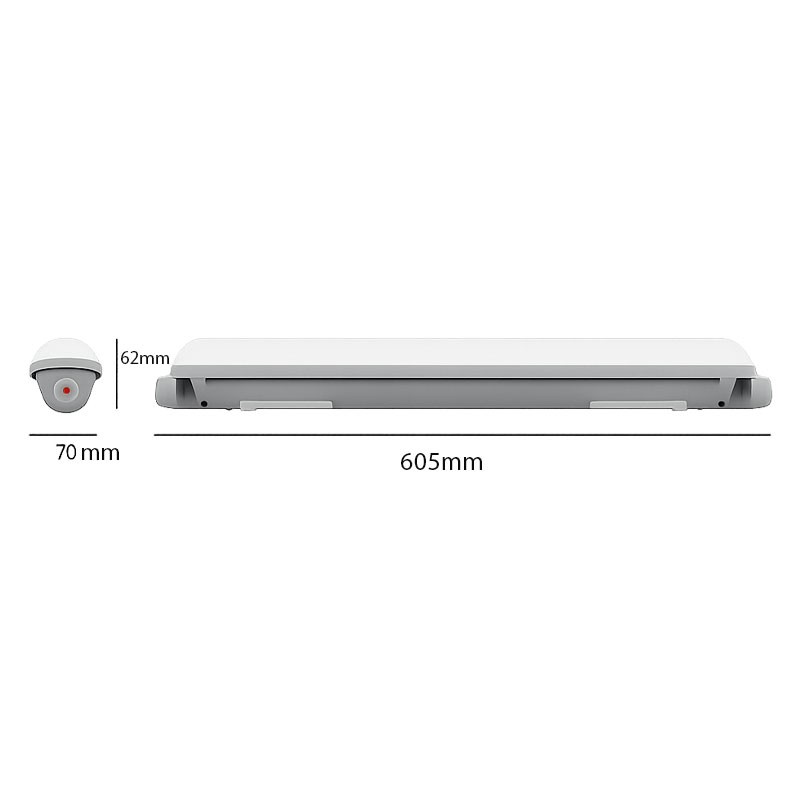 Wasserdichte Deckenleuchte Led Ledvance Osram 17W 4000K 0,6 Meter 2x18