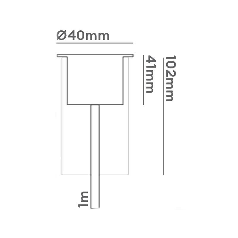 Round recessed floor spotlight Nobile 2W 4000K IP68 stainless steel
