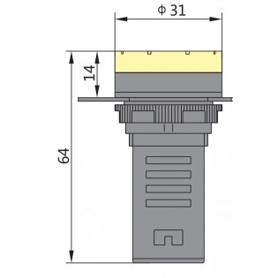 Lampe monobloc à LED Chint ND16-22DS4 blanche 24V 592841